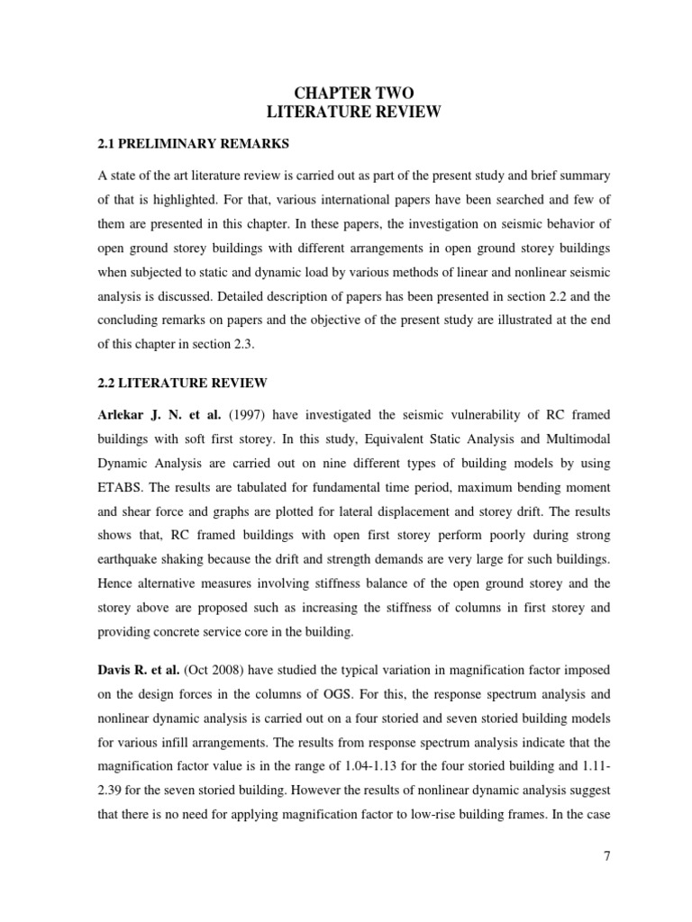 Chapter 2 Literature Review | PDF | Seismology | Mechanics