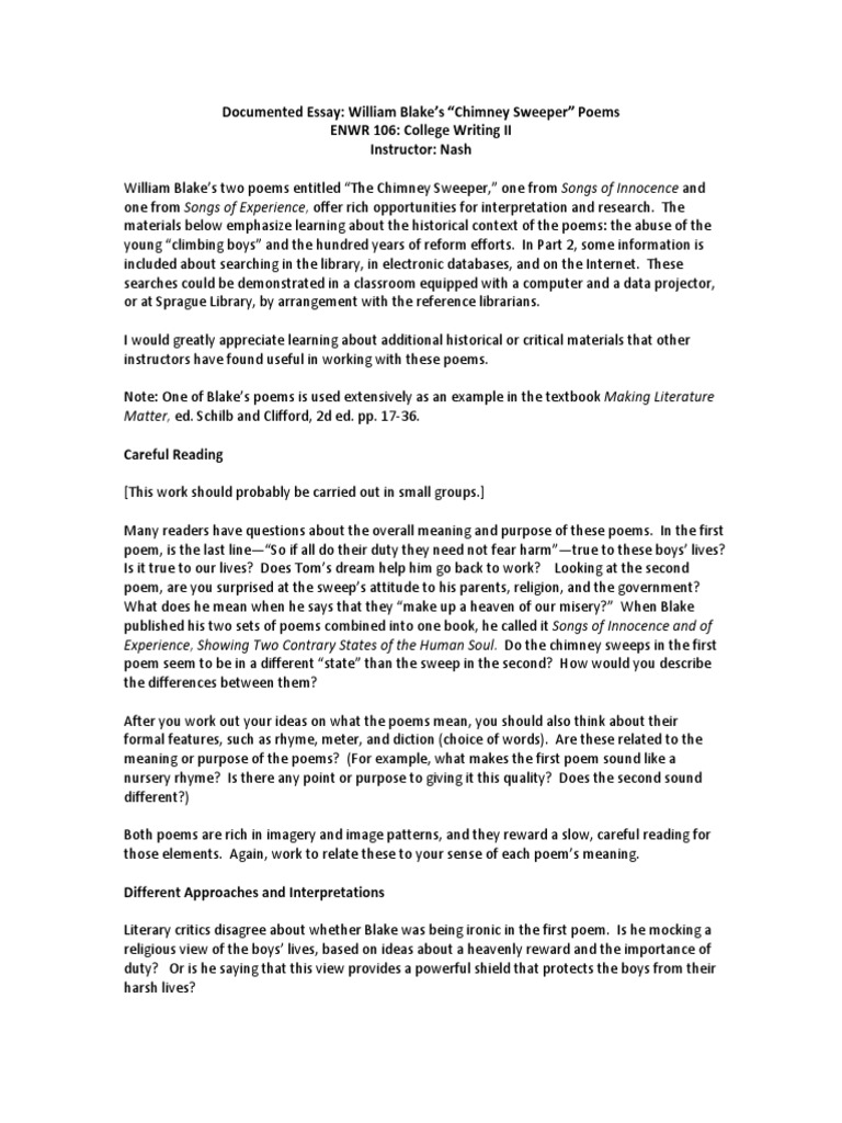 William Blakes Poems PDF | PDF | William Blake | Poetry