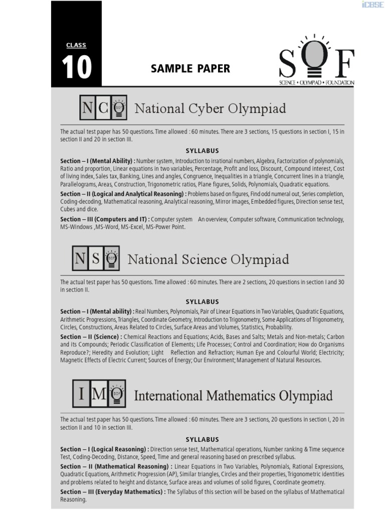 Olympiad Sample Papers | PDF | Area | C (Programming Language)