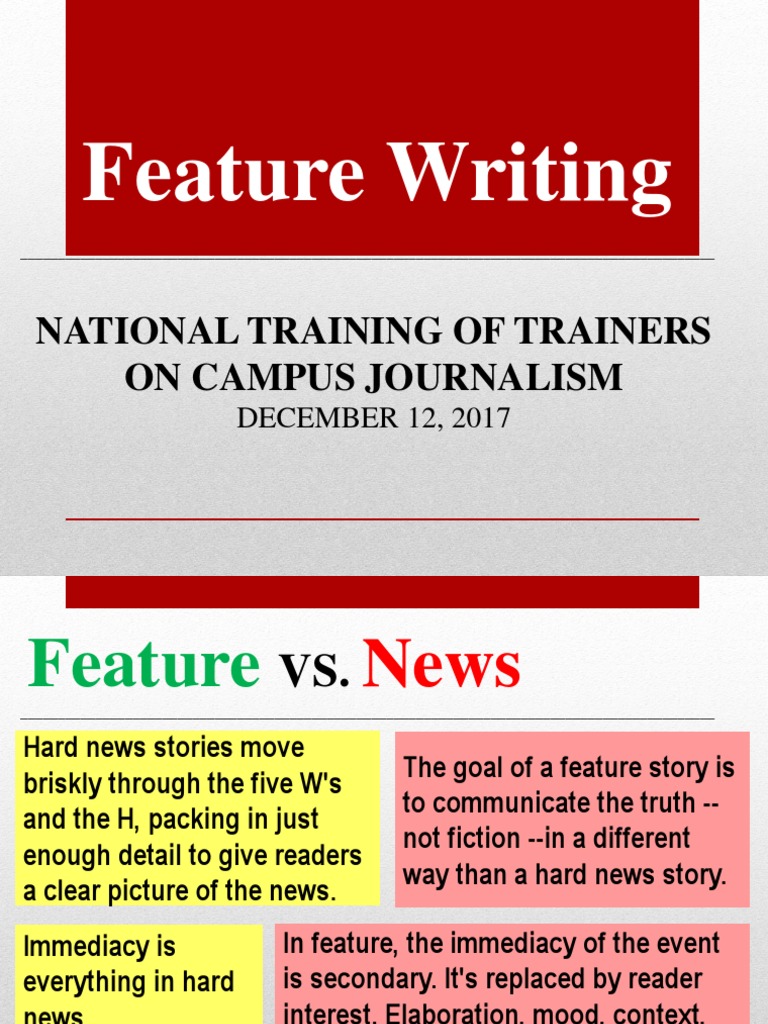 Feature Writing Techniques: An Overview | PDF | News | The Beatles