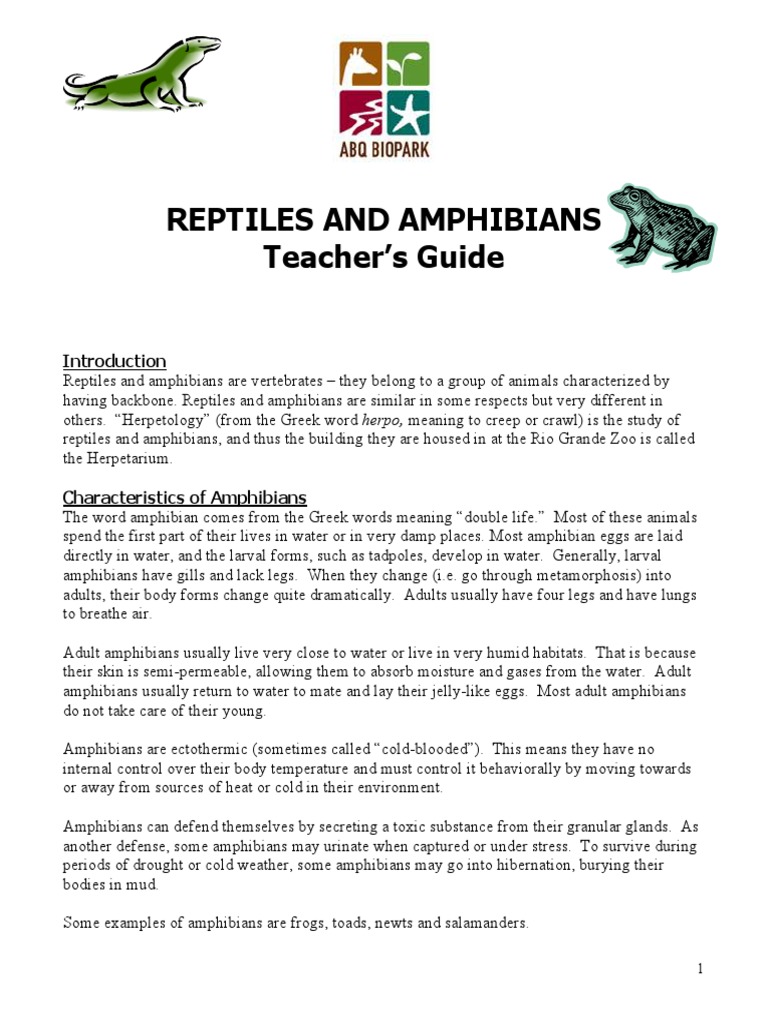 Reptiles and Amphibians | PDF | Amphibian | Reptile