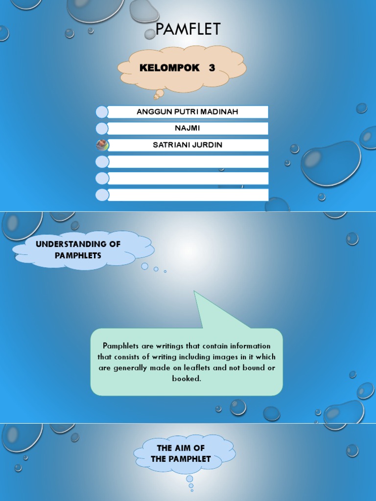 Types and Characteristics of Pamphlets | PDF