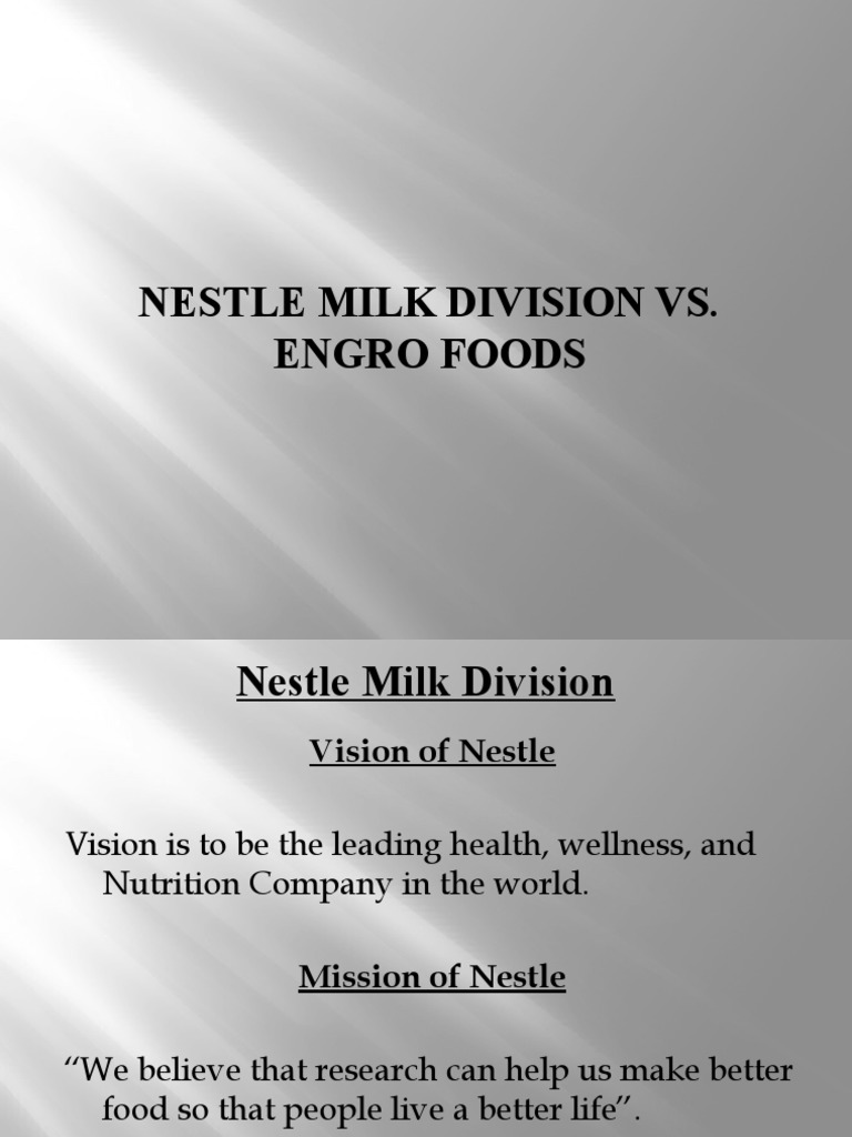 Nestle Milk vs. Engro Foods | PDF | Nestlé | Brand