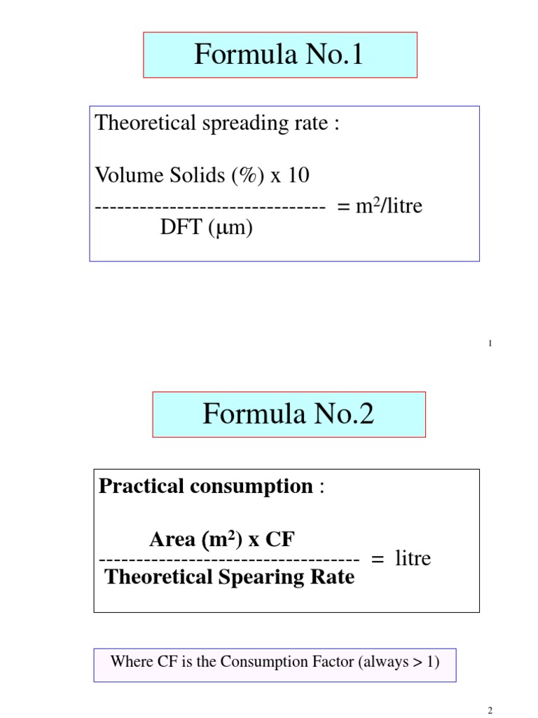 Calculation of Paint | PDF | Paint | Volume