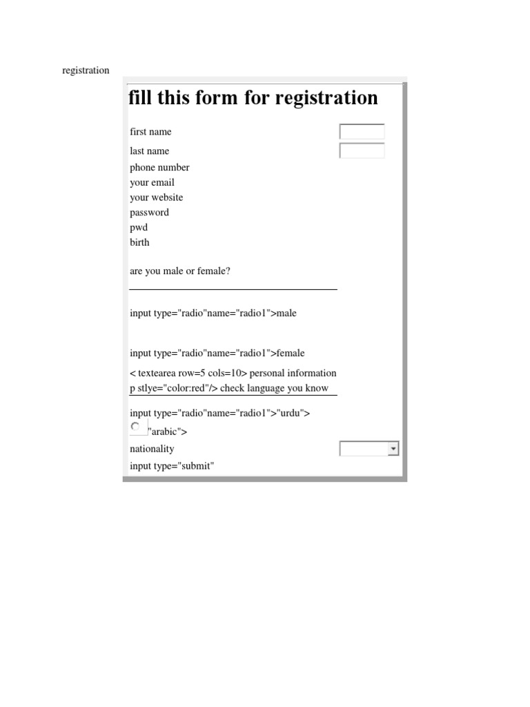 Registration Form 1 | PDF | Cyberspace | Computer Security