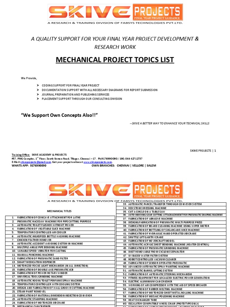 Mechanical Topics - Skive Projects | PDF | Metal Fabrication | Machines