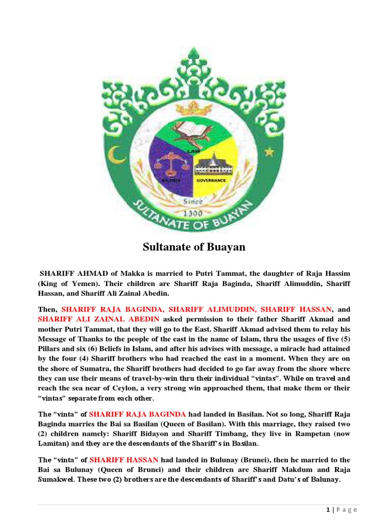Sultanate of Buayan | PDF