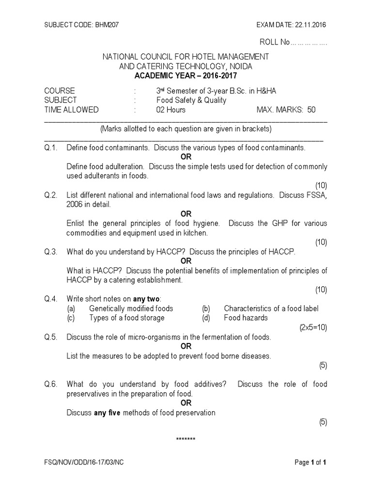 Food Safety and Quality | PDF | Food Safety | Hazard Analysis And ...