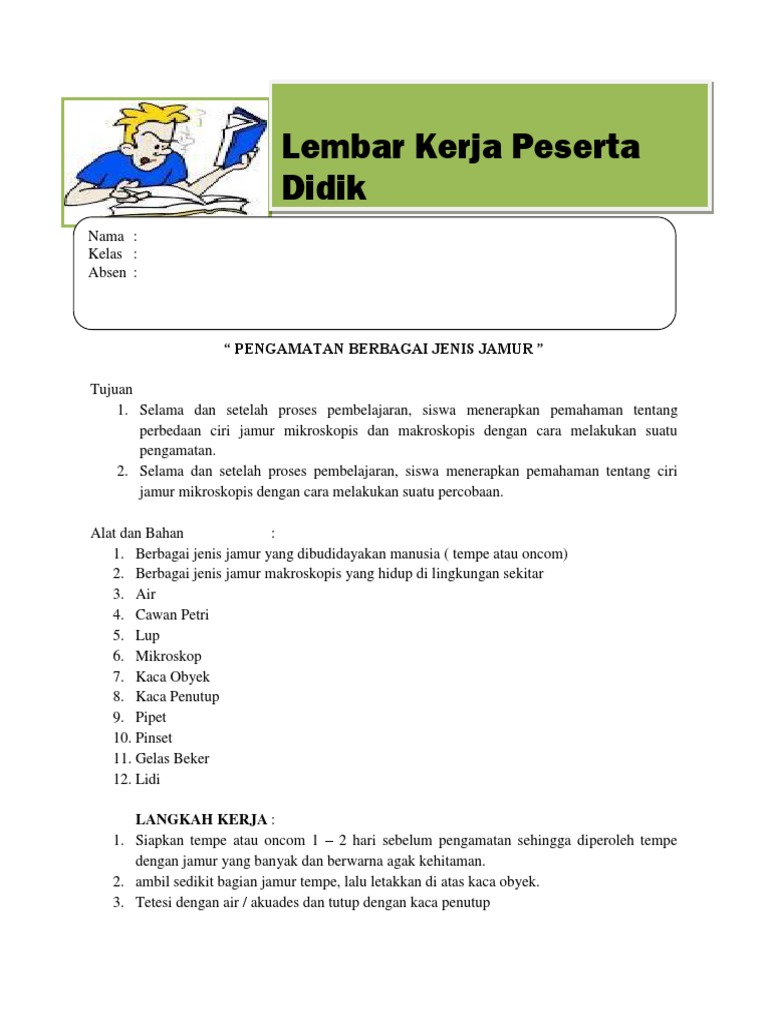 LKPD Jamur 1 | PDF