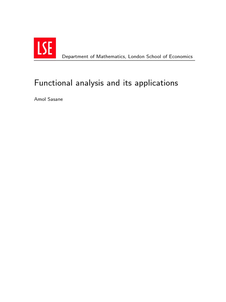 Functional Analysis | PDF | Functional Analysis | Banach Space