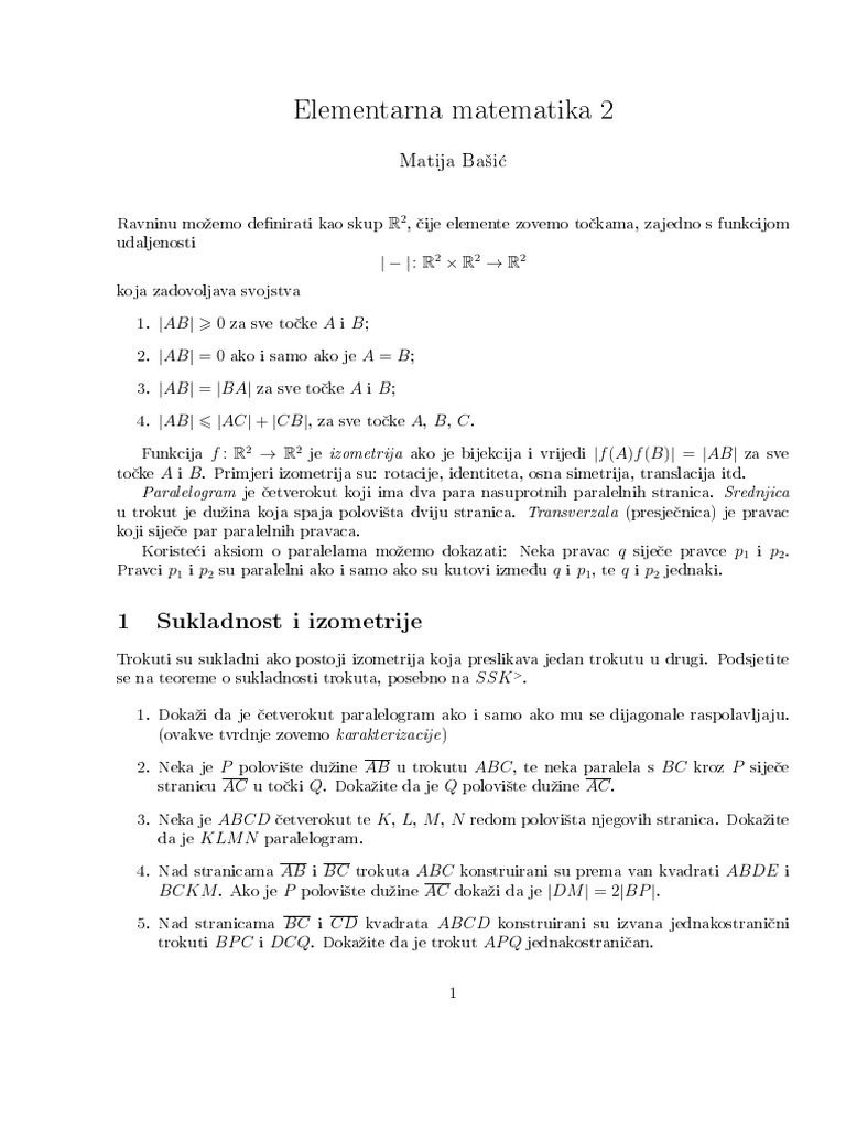 Elementarna Matematika | PDF