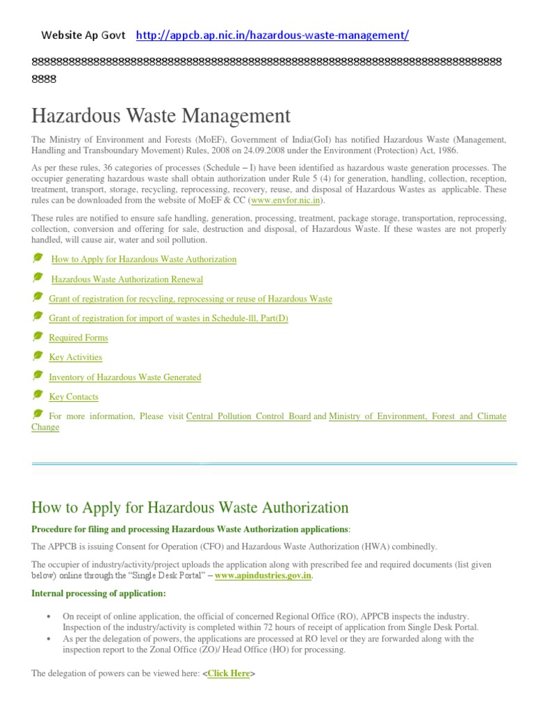 Hazardous Waste Management | Download Free PDF | Hazardous Waste ...