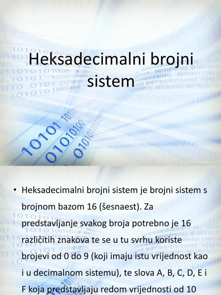 Heksadecimalni Brojni Sistem | PDF