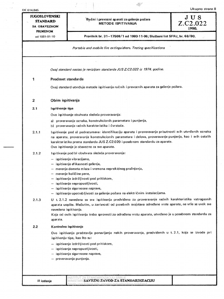 SRPS Z.C2.022 1980 | PDF