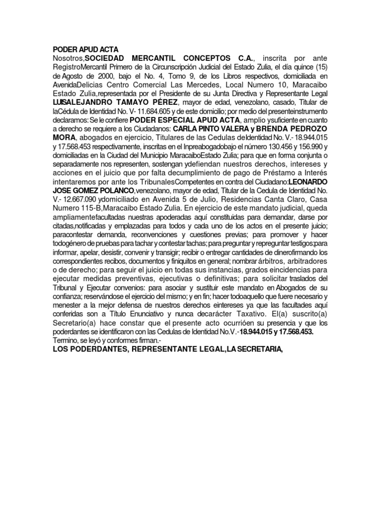 Modelo Apud Acta | PDF | Estado (política) | Venezuela