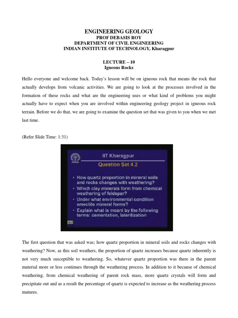 Engineering Geology | PDF | Igneous Rock | Magma