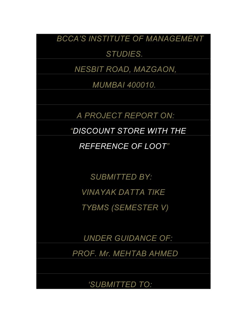 Bcca'S Institute of Management Studies. Nesbit Road, Mazgaon, MUMBAI ...