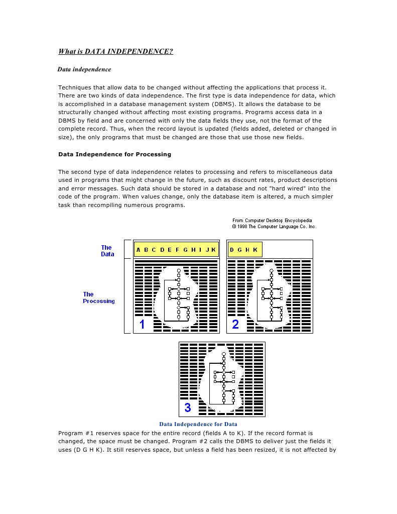Data Independence | PDF | Conceptual Model | Databases