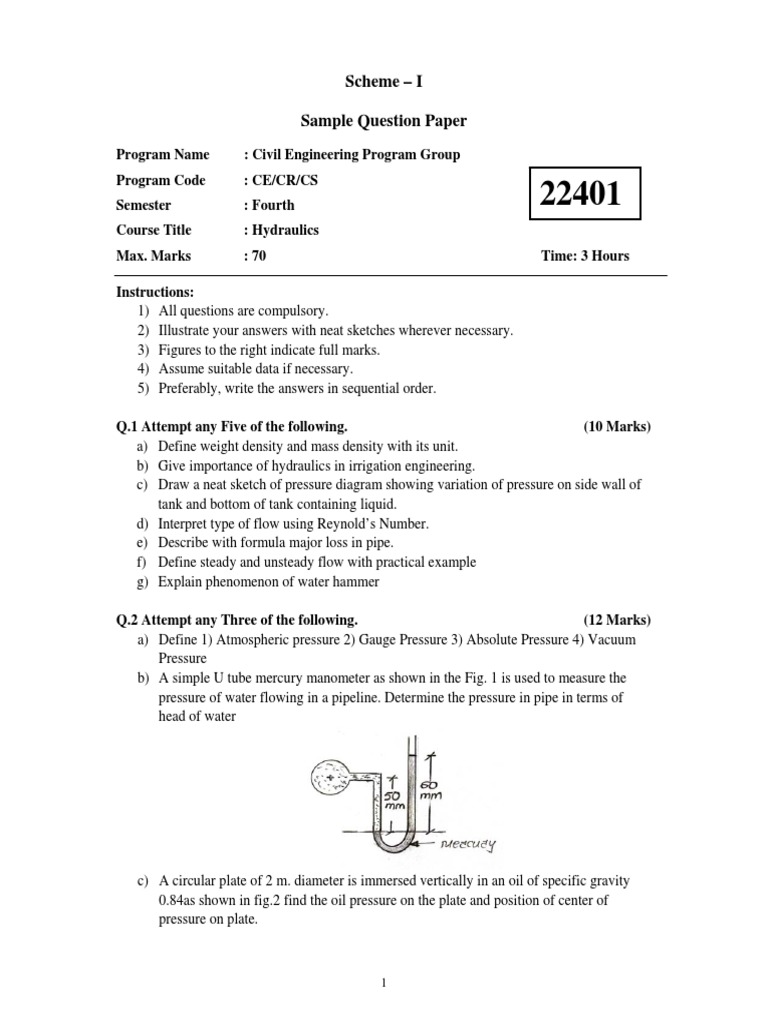 Hydraulics | PDF | Pressure | Pressure Measurement