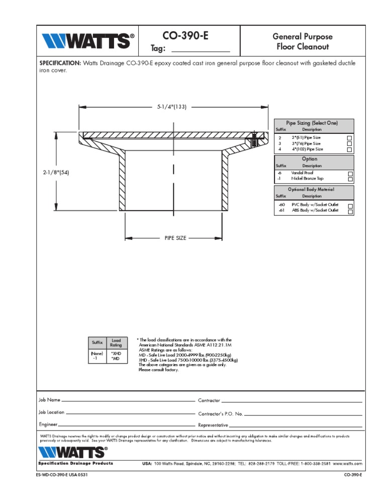 CO-390-E Specification Sheet | PDF