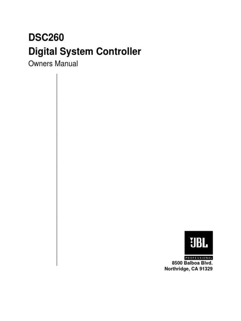 DSC260 Digital System Controller: Owners Manual | PDF | Equalization ...