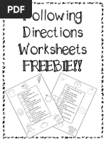 3rd Grade Following Directions Workbook | PDF