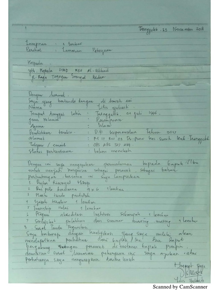 Contoh Lamaran | PDF