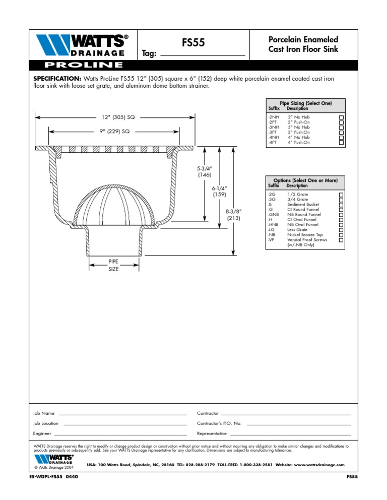 FS55 Specification Sheet | PDF
