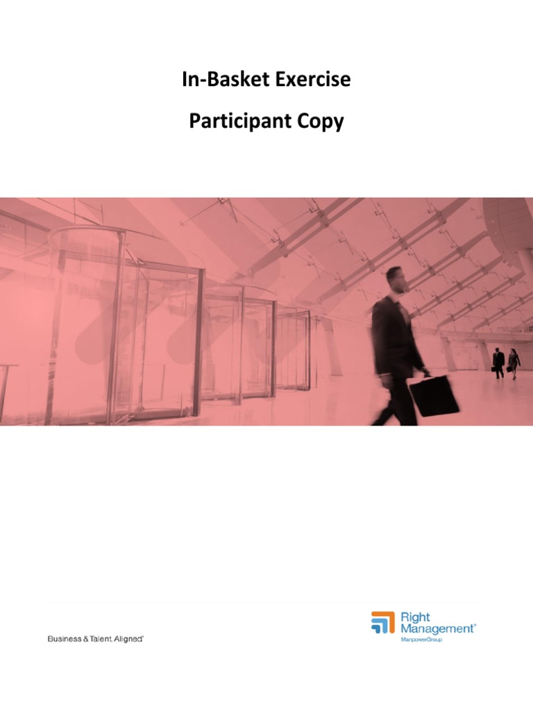 In-Basket Exercise for Deputy Managing Director | PDF | Business