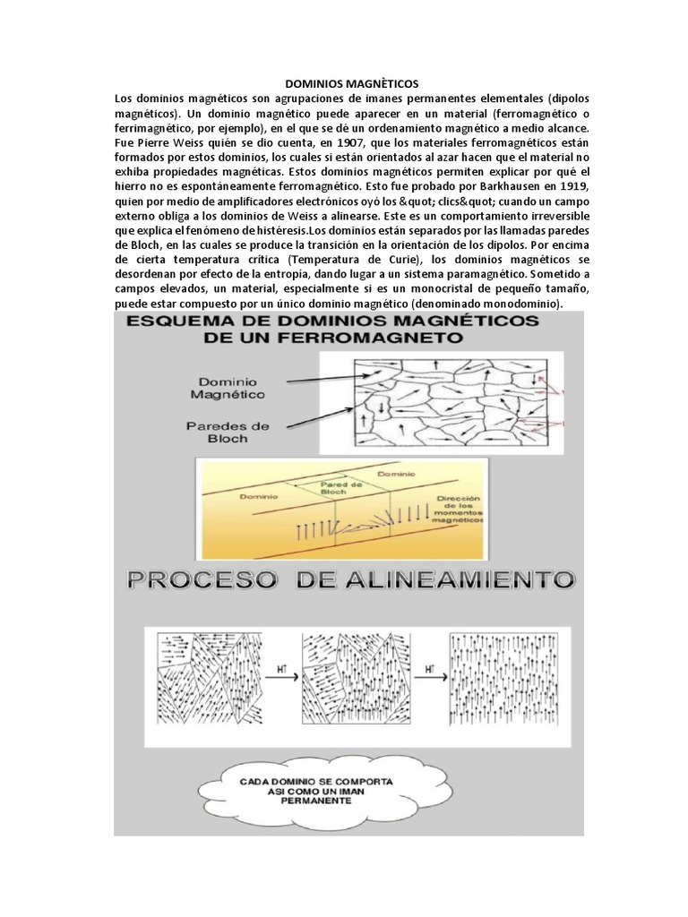 Dominios Magnèticos | PDF | Electromagnetismo | Magnetismo