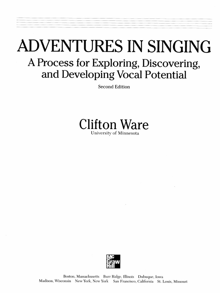 Adventures in Singing Introduction PDF | PDF