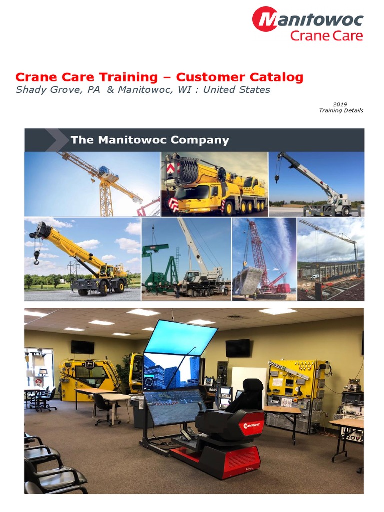 2019 North American Customer Training Catalog | PDF | Crane (Machine)