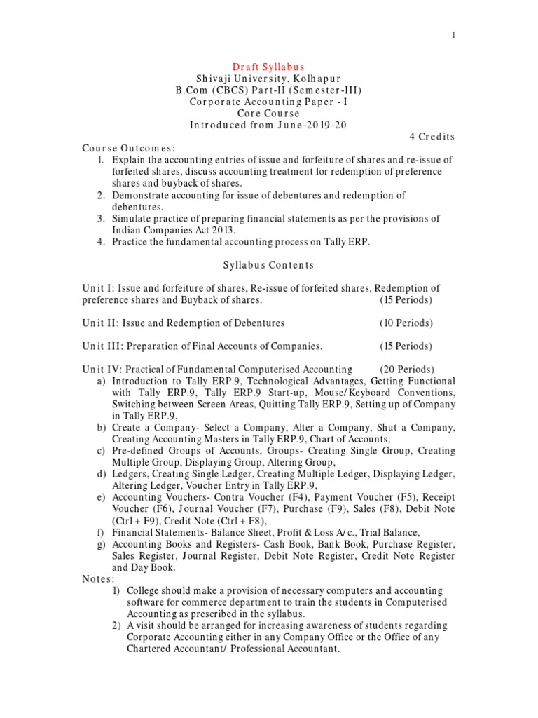 Corporate Accounting PDF | PDF | Debits And Credits | Accounting