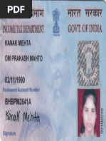 Pan Card Back Side | PDF
