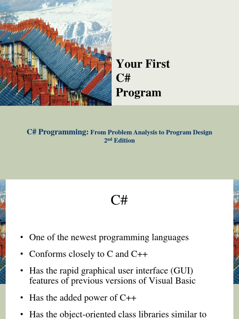 Ch1 Programming Languages | Download Free PDF | C Sharp (Programming Language) | Microsoft ...