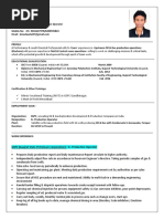 Oil & Gas Roustabout CV | PDF | Drilling Rig | Energy And Resource