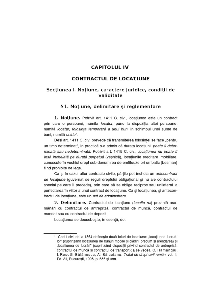 Contractul de Locatiune | PDF