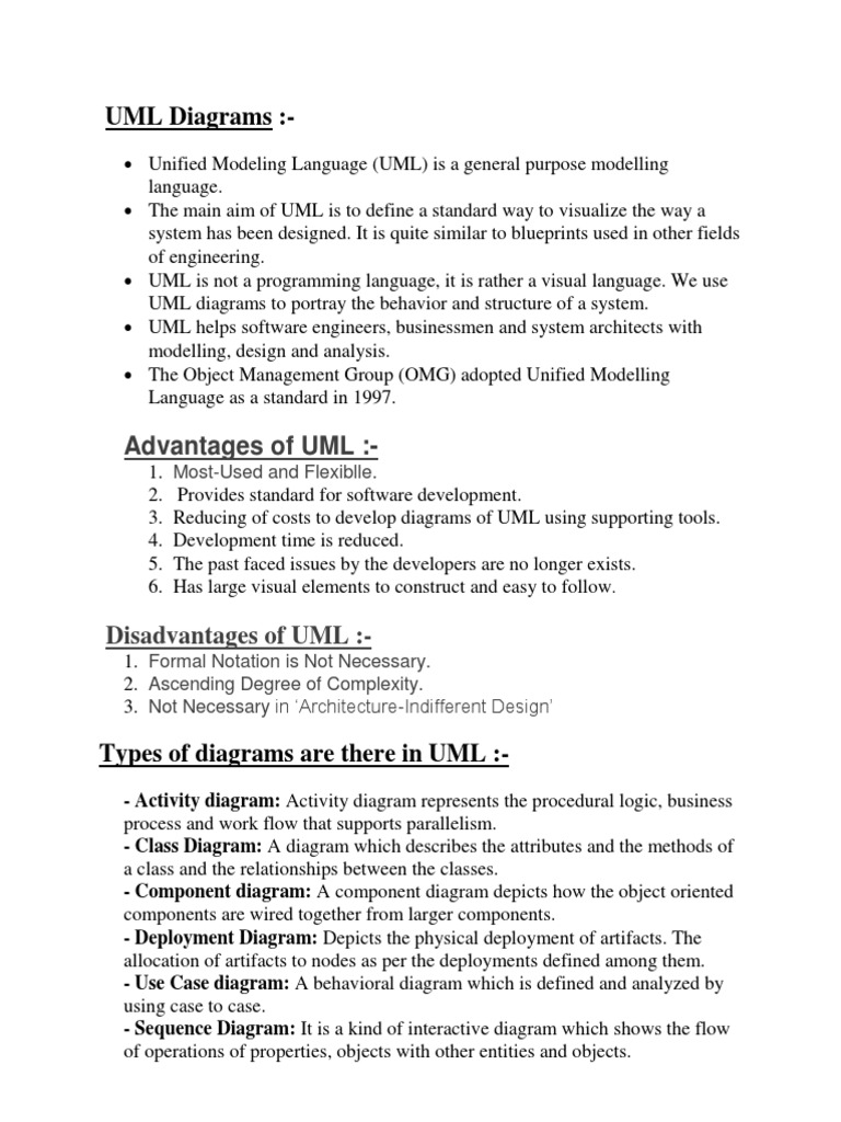 What Is UML Diagrams | PDF | Class (Computer Programming) | Unified ...