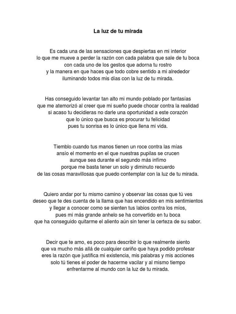 La Luz de Tu Mirada | PDF