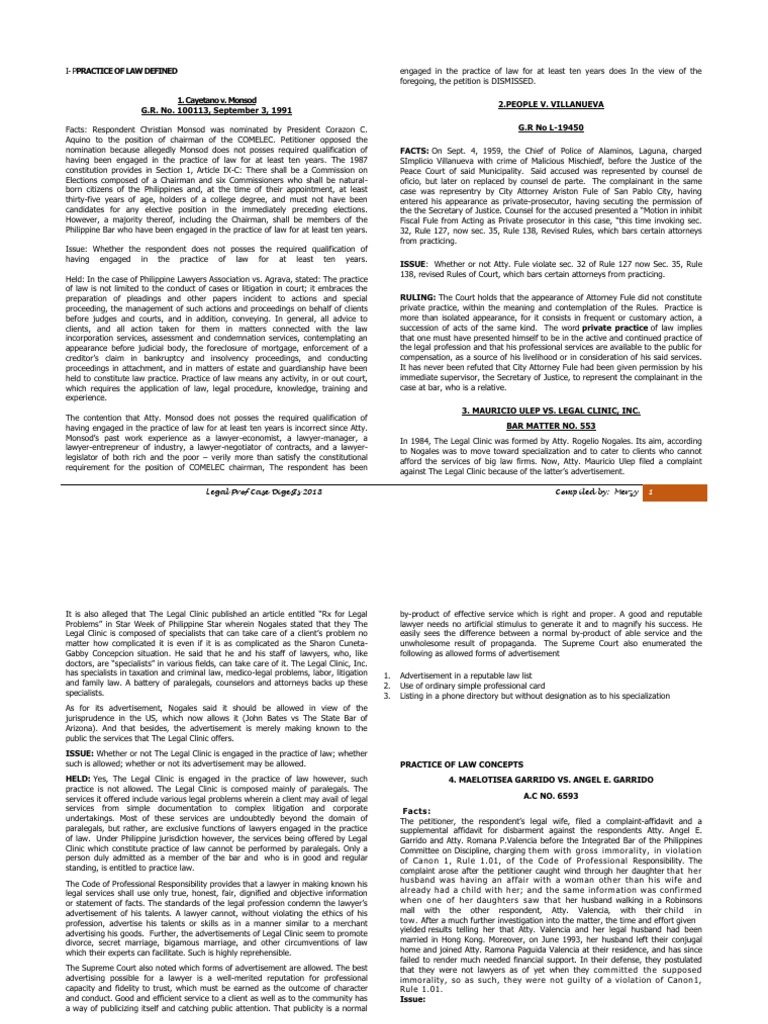 Practice of Law Defined PDF | PDF | Practice Of Law | Lawyer