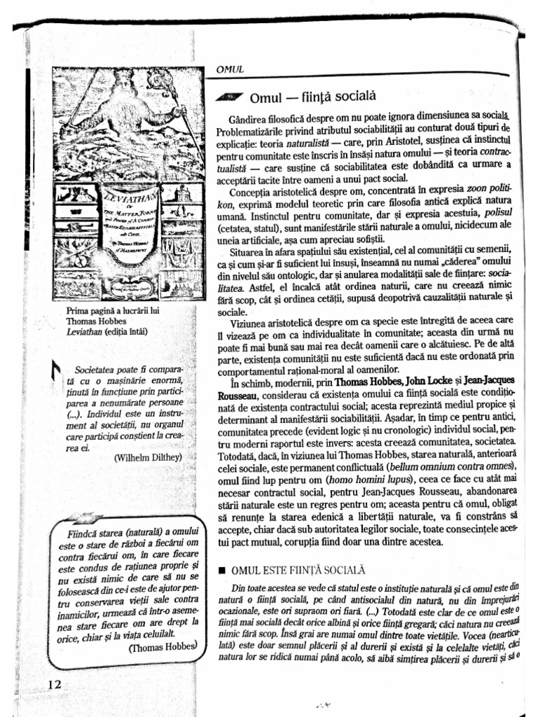 Omul, Fiinta Sociala | PDF