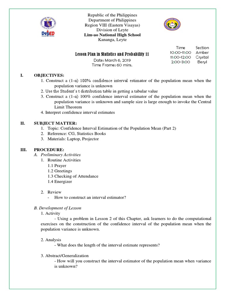Confidence Interval Estimation in Statistics | PDF | Normal ...