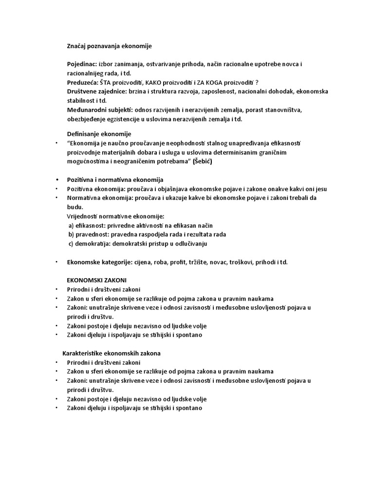 Uvod U Ekonomiju Skripte Pdf