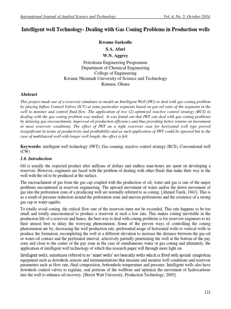 Intelligent Well Technology-Dealing With Gas Coning Problems in ...