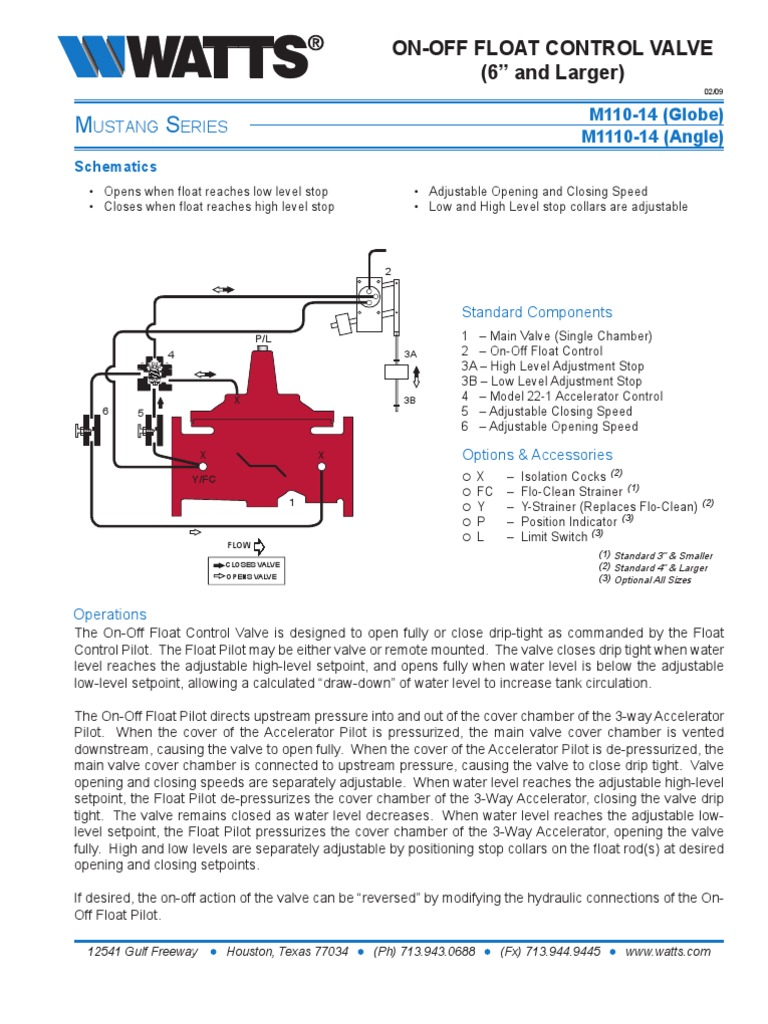 M110-14, M1110-14 Specification Sheet | PDF | Valve | Chemical Engineering