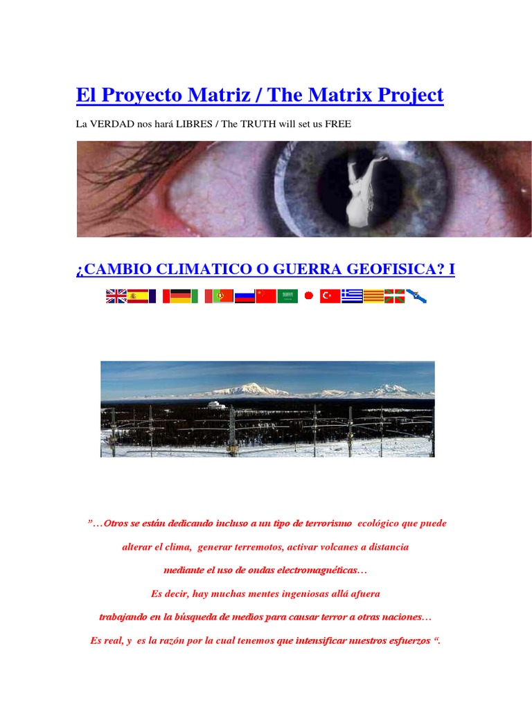 El Proyecto HAARP-us PDF | PDF | Naturaleza | Agitación