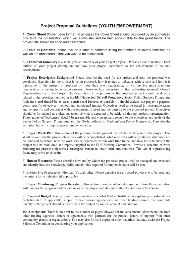 Project Proposal Format | PDF | Goal | Economies