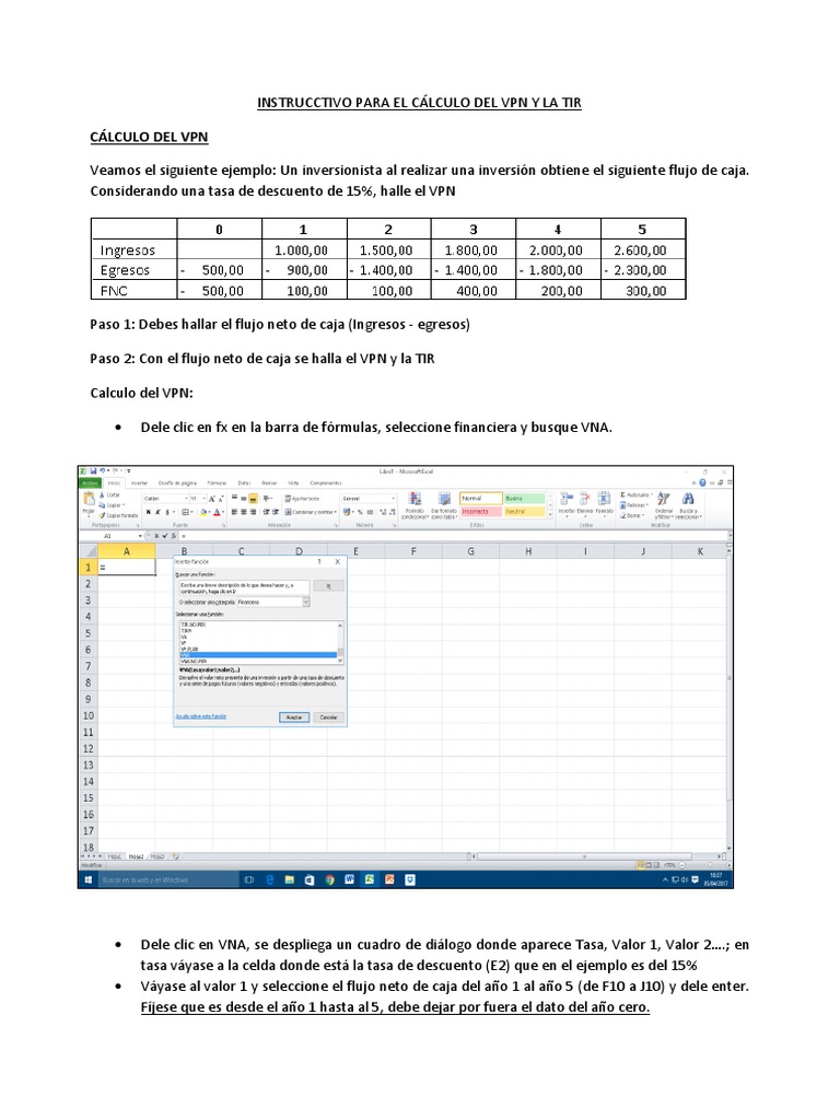 Ejemplo Calculo Tir y VPN | PDF
