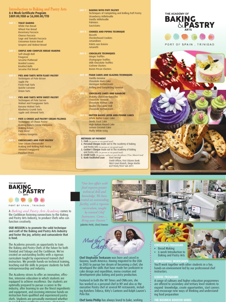 Introduction To Baking and Pastry Arts: A 6 Week Certificate Program ...