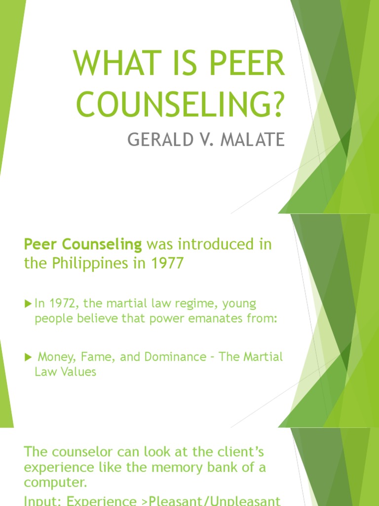 What Is Peer Counseling? | PDF | Psychotherapy | Mentorship